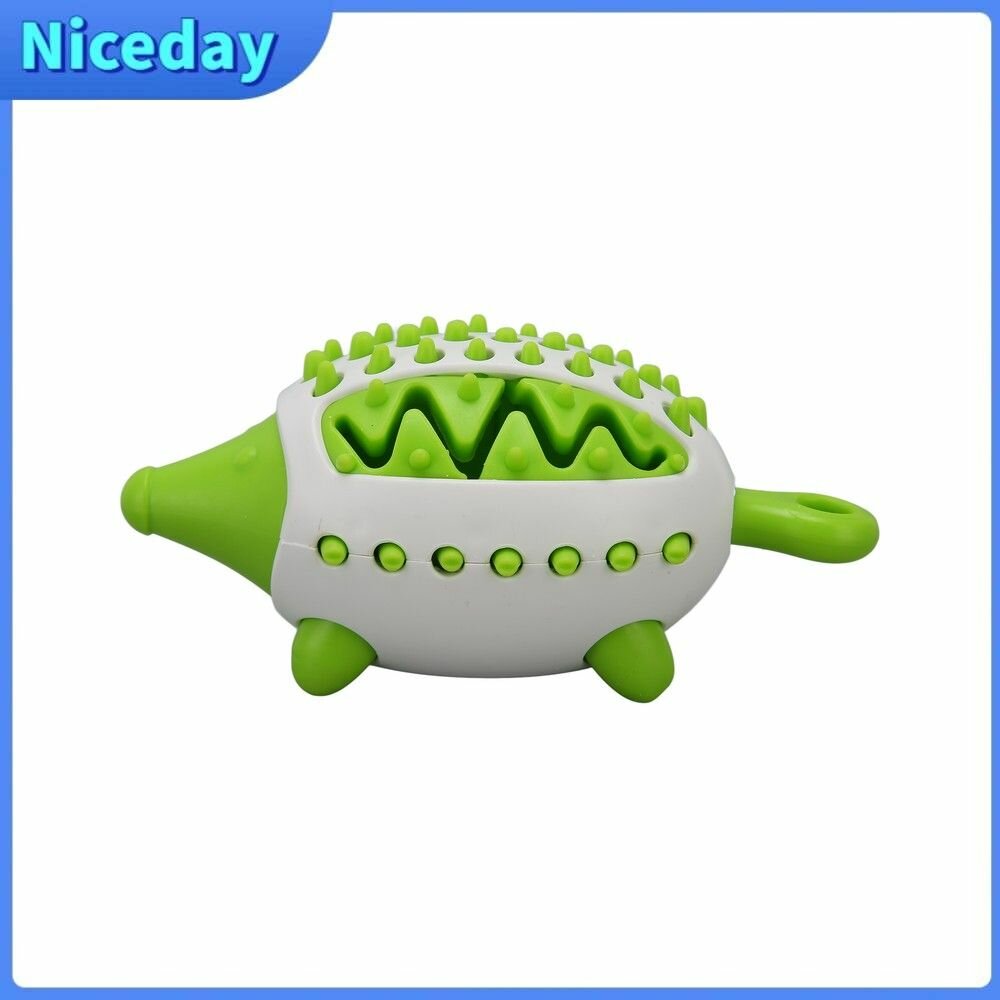 Игрушка для собак в форме ежа, скрипучая, головоломка, зеленая.