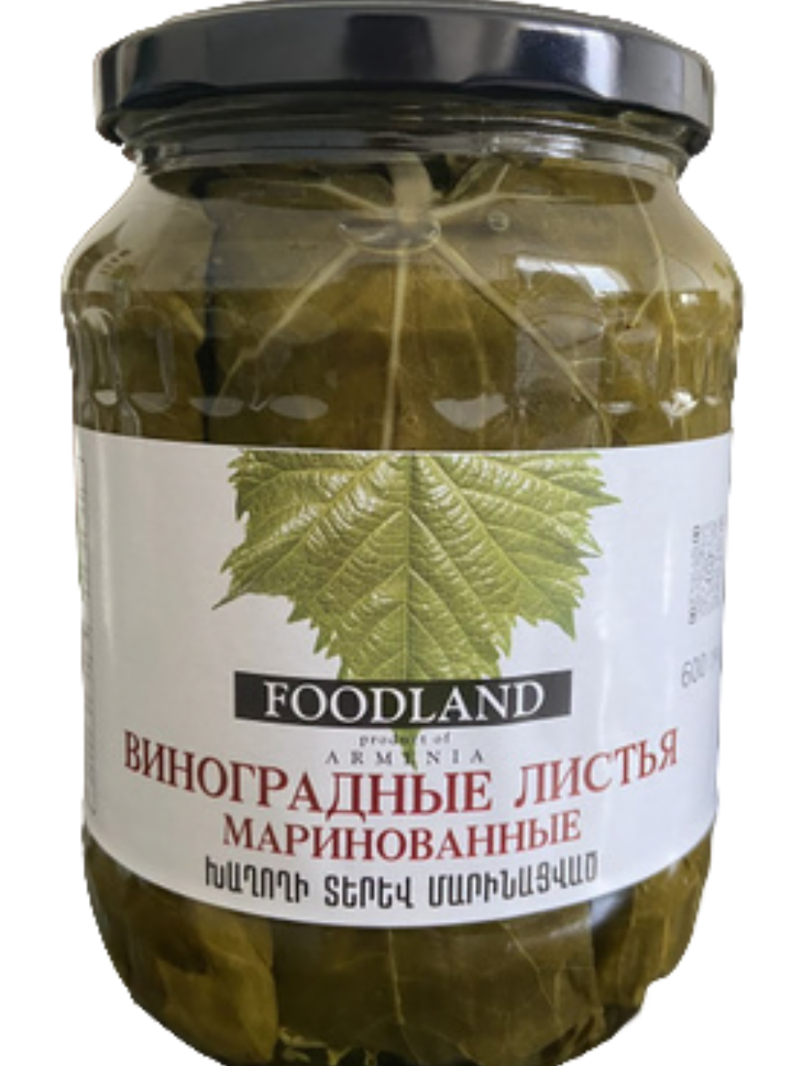 Виноградные листья для долмы, FoodLand, 600гр