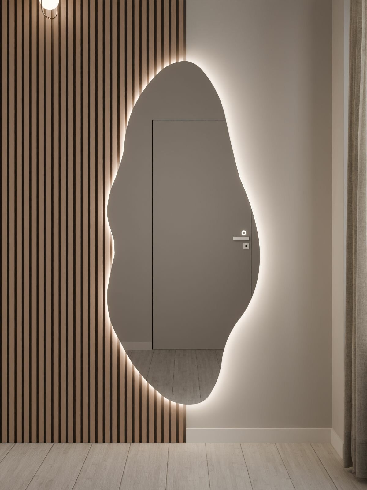 Зеркало 173х77 см. CLOUD MIRROR М4 настенное фигурное сенсорное