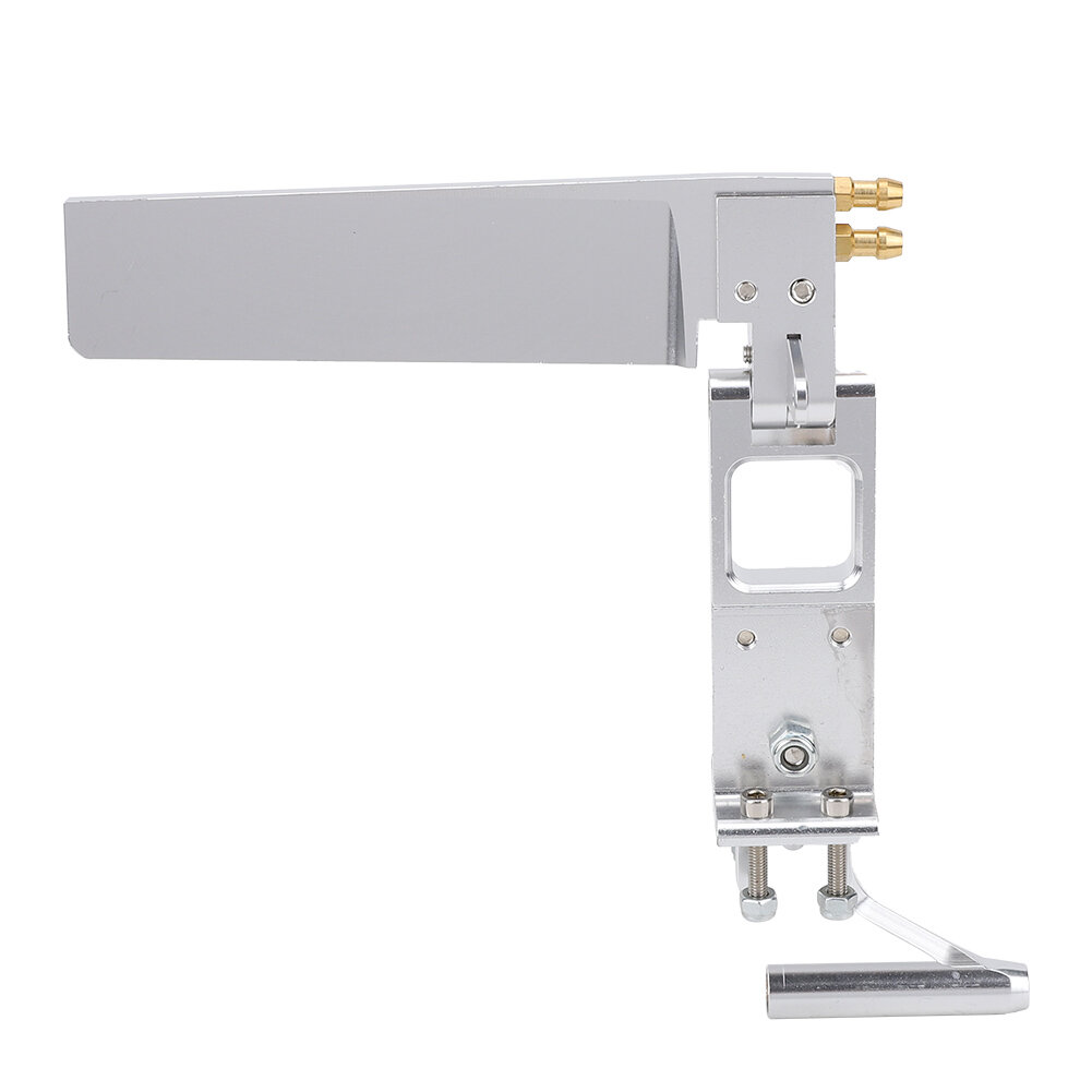 Алюминиевый водопоглощающий руль диаметром 110 мм с опорным валом 4 мм для радиоуправляемой реактивной лодки Cat RC, серебристый.