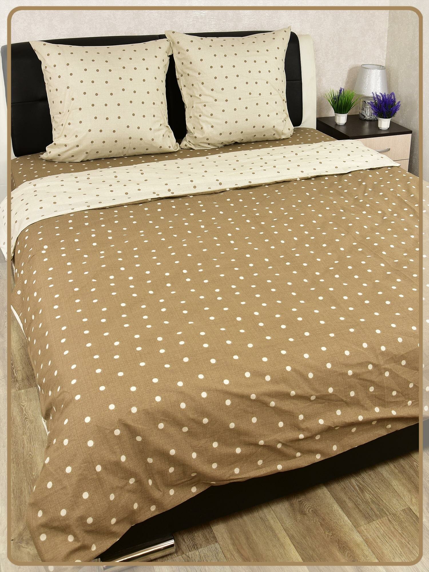 Постельное белье поплин VP30-0385 2 спальное с простыней на резинке 160х200