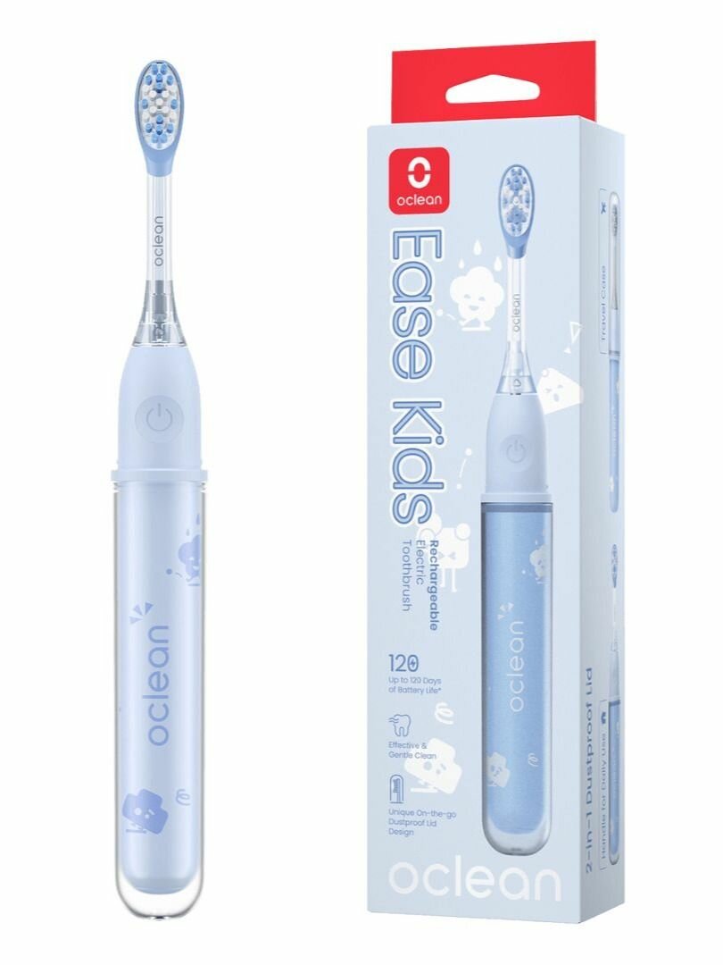 Электрическая зубная щетка Oclean Ease Kids, синий / от 3 -х лет