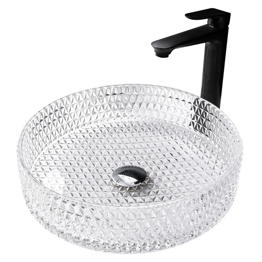 Раковина Abber Glas 39,5x39,5 AK2301 прозрачная