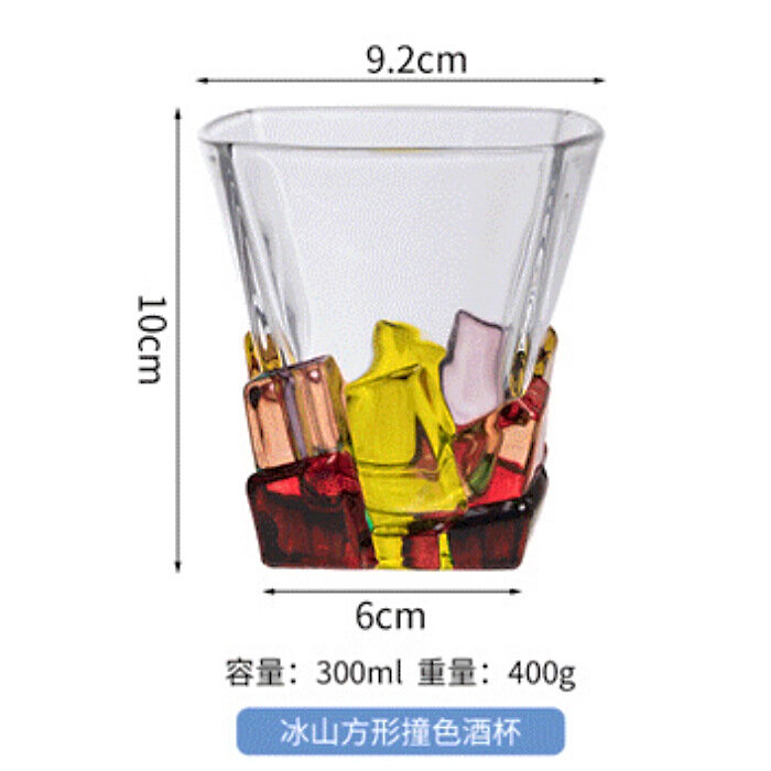 Прохладный стакан для льда со цветным узором, 51-100 мл, для освежающих напитков