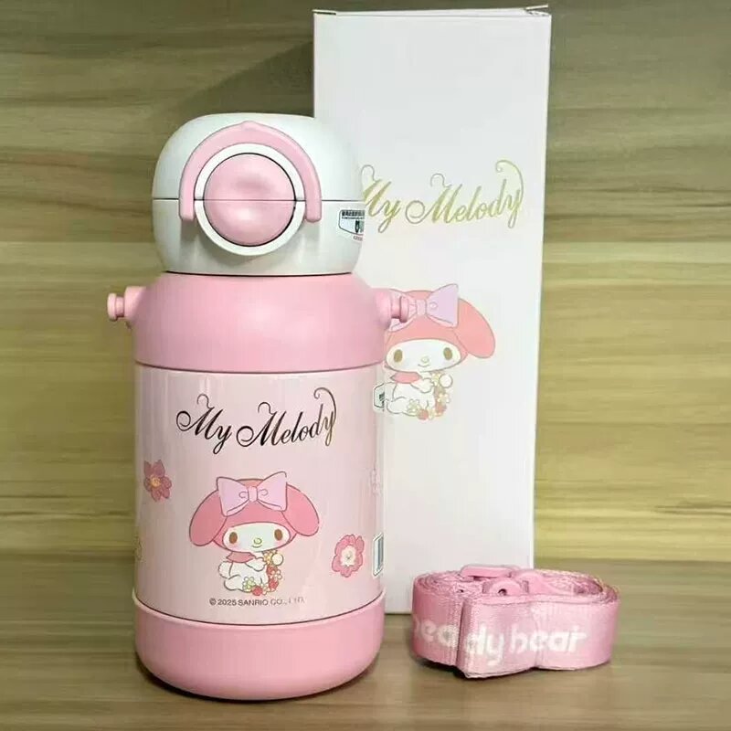 Beaker Bear My Melody Двойной Способ Питья Нержавеющая Сталь Детская Кружка 575мл Портативная Для Детского Сада