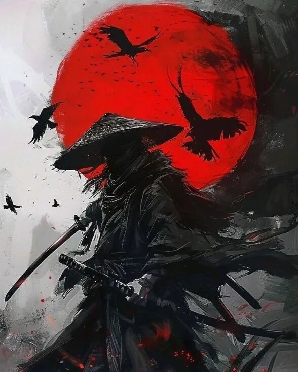 Алмазная Мозаика "Самурай" 40*50 См, Безрамная, Идеальна Для Дома, Украшения, Подарков.