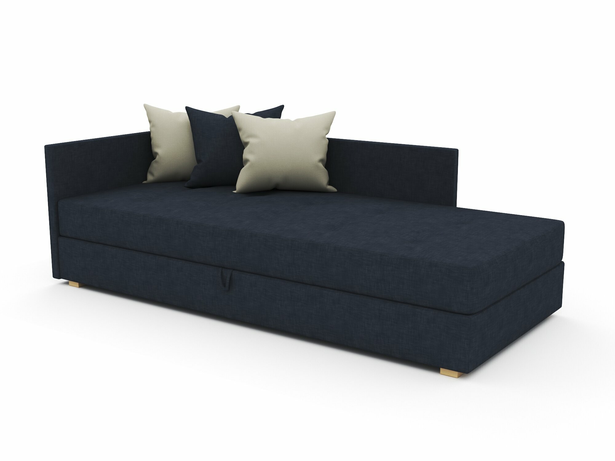 Кровать-тахта Soft Element Уоллес Dark Blue, шенилл, диван тахта, с ящиками для хранения белья, на кухню, на дачу, в комнату