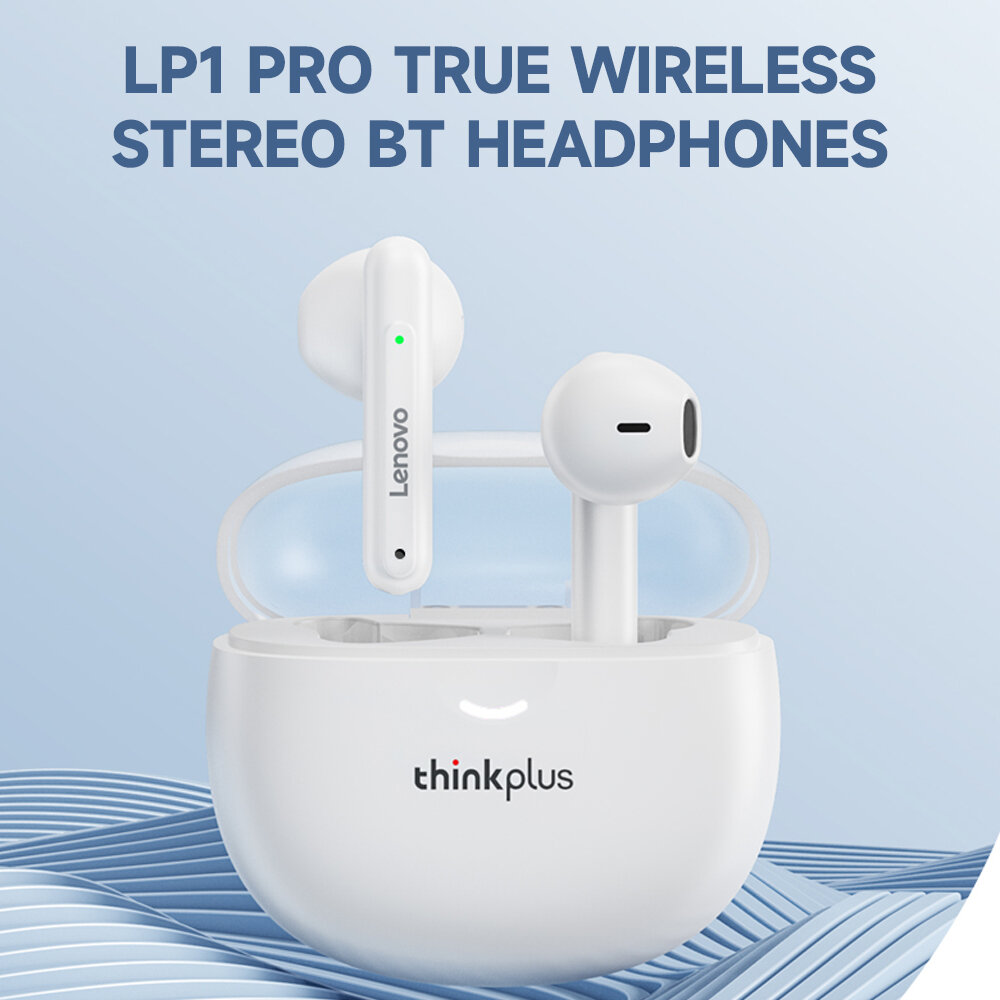 Беспроводные наушники Lenovo thinkplus LP1 Pro (полу-вкладыши), Bluetooth 5.1, белые