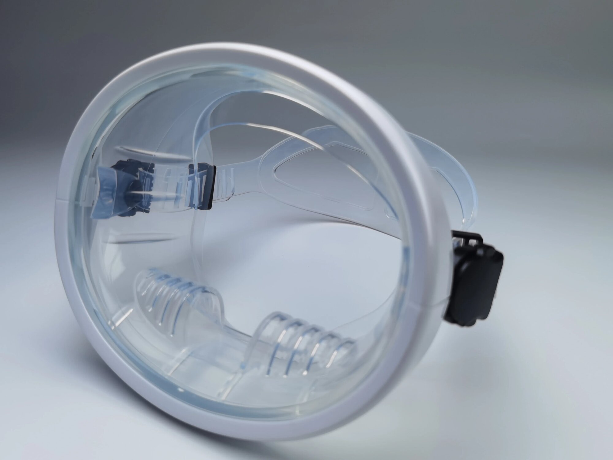 Классическая овальная маска для дайвинга Голубой, White 3