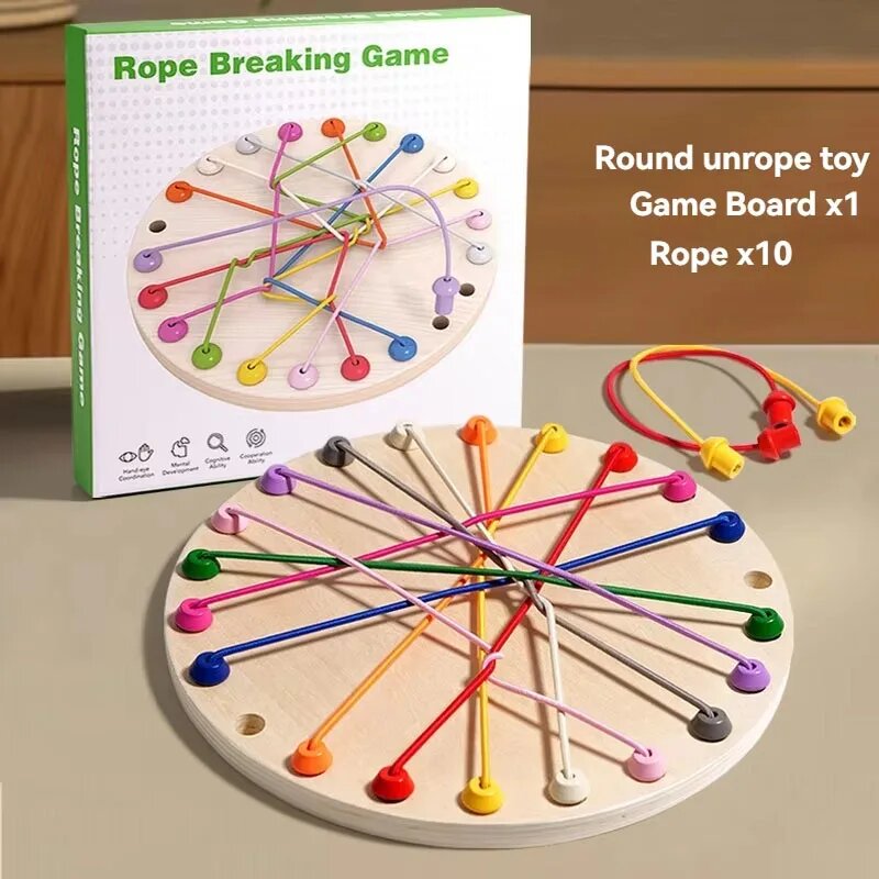 Деревянная настольная игра "Разпуты веревки" circle