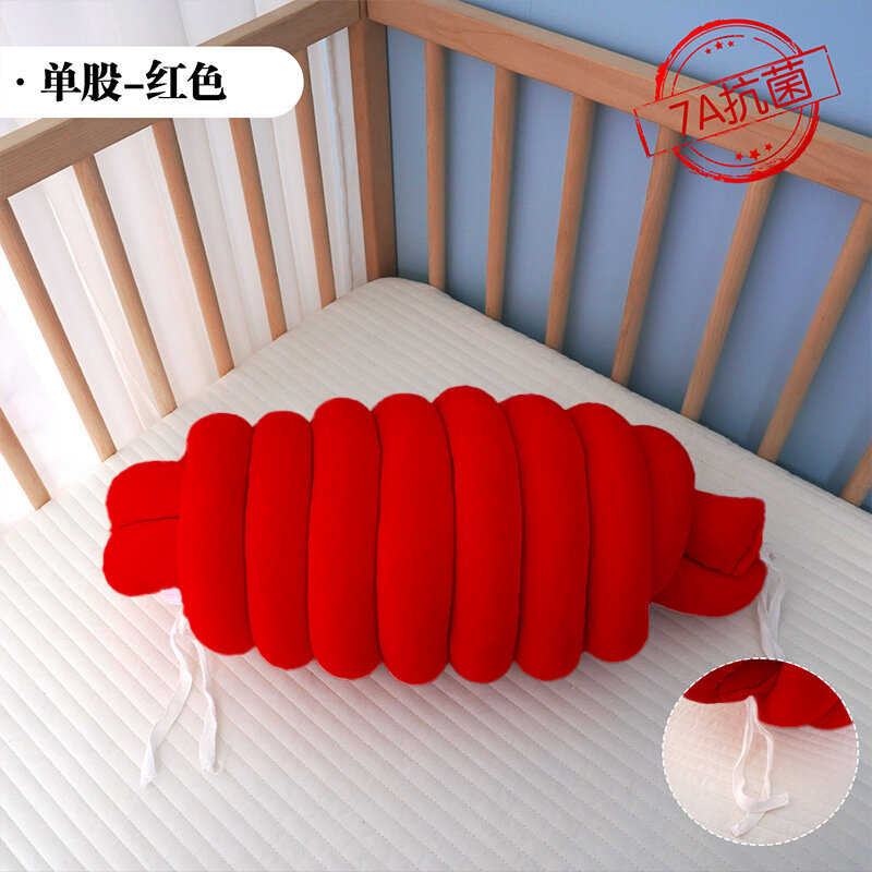 Бампер для детской кроватки, антиударная полоса, мягкая обертка, защита от ударов, устойчивая к укусам, плетеный ограждающий бортик для детской кровати с утолщенным краем