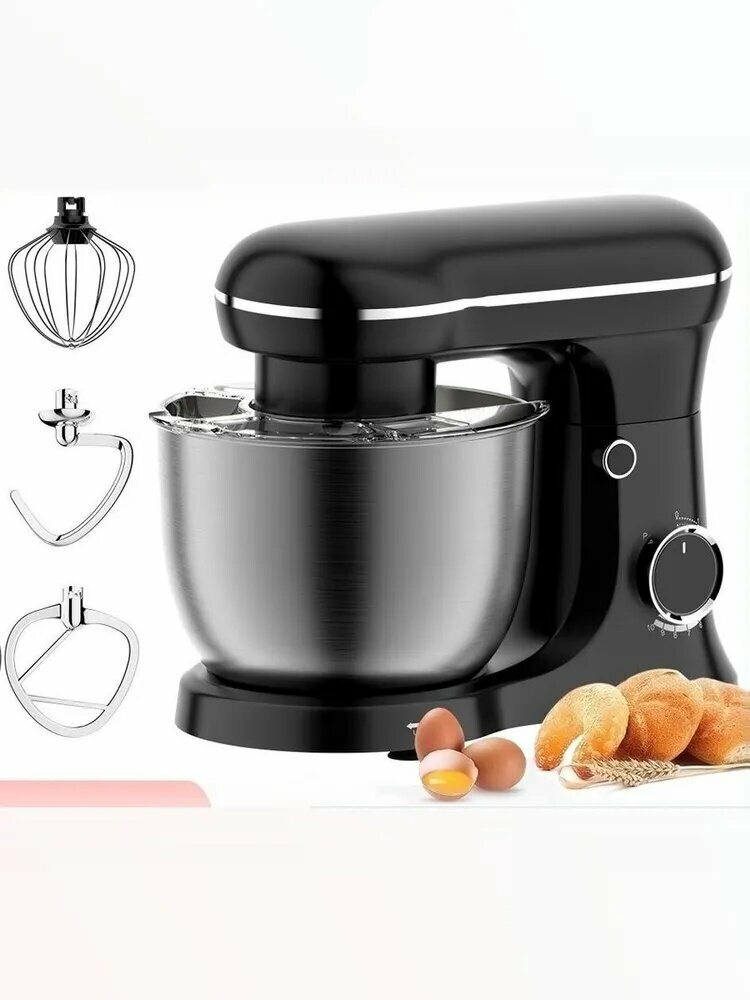 Миксер B058, стационарный, мощность 1500Вт, нержавеющая сталь, черный