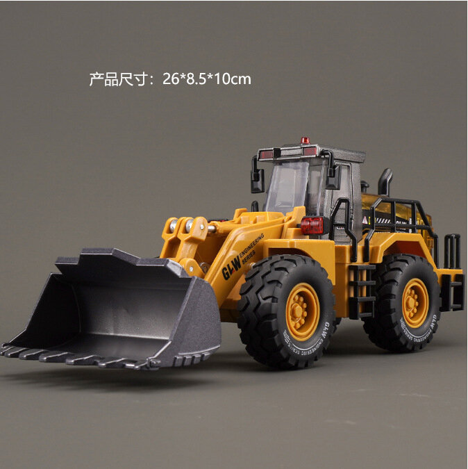 Игрушечный дорожный каток Steel Force 1:40, большой, из сплава, инерционный, строительная техника, симуляция дорожного катка, модель для детей, развивающая игрушка