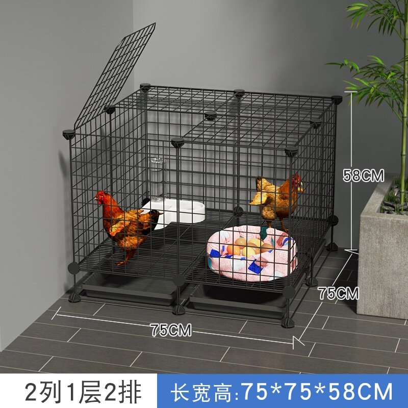 Маленькая клетка для кур и уток для домашнего использования, маленький домашний курятник, курятник с сеткой, собранная клетка для кур на балконе, большого размера