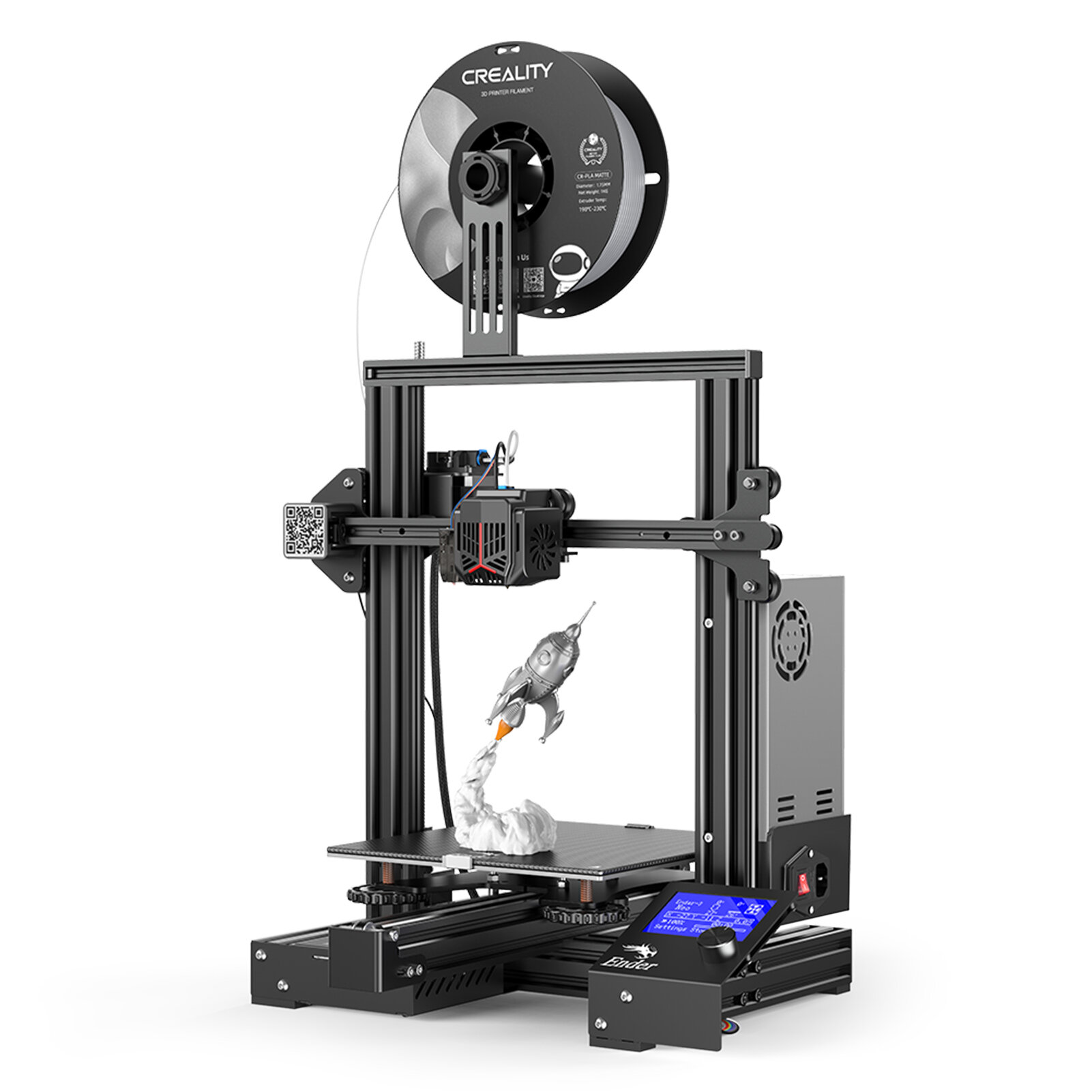 Creality Ender-3 Neo Desktop 3D Printer FDM 3D Printing 220*220*250mm/8.6*8.6*9.8in Build Size Full Metal Extruder Carborundum Glass Platform CR Touch Auto Leveling Resume Printing