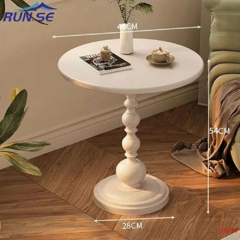 Столик-приставной, пластик, металл, белый, размер 40x40x54 см