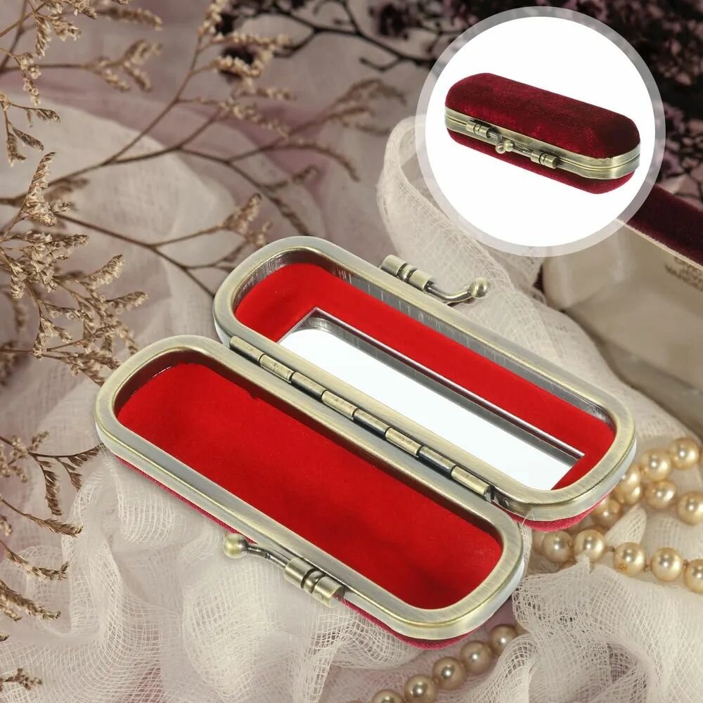 Коробка Для Губной Помады С Удобным Хранилищем И Зеркальцем 9 5X3 5Cm