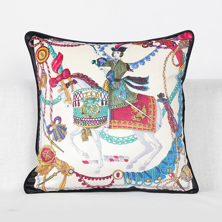 Французская европейская американская классическая высококачественная роскошная декоративная подушка для виллы, мягкая мебель, модель для комнаты, диван, легкая роскошная наволочка