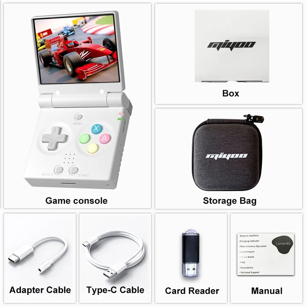 MIYOO Mini Flip White 64G портативная игровая консоль