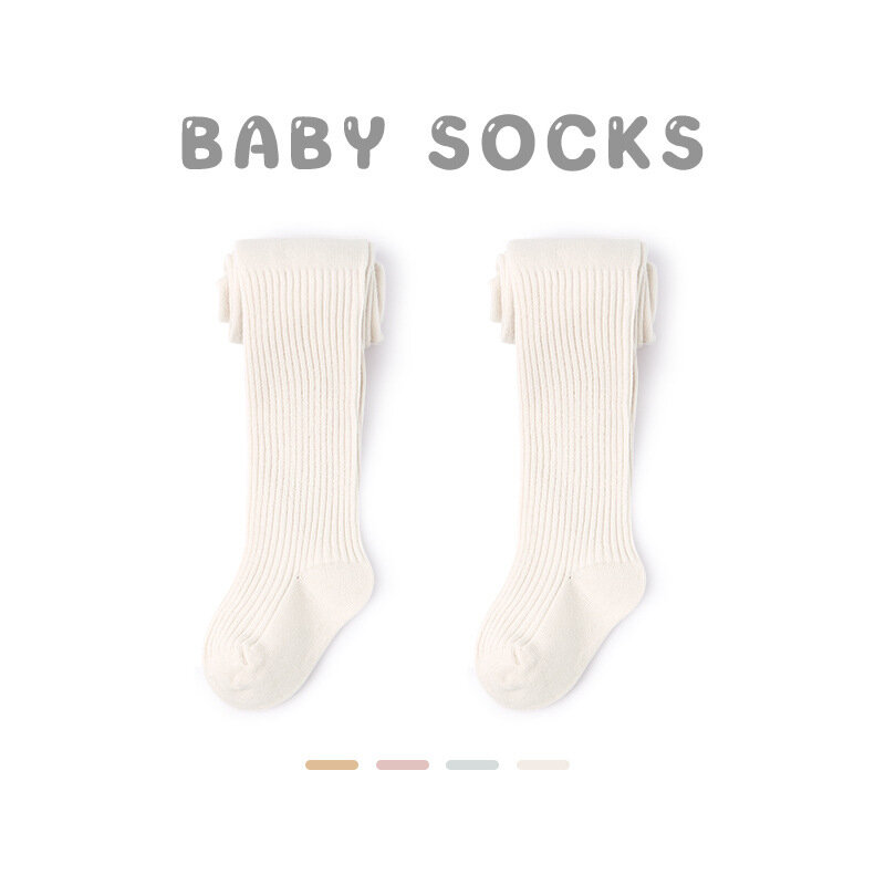 Леггинсы для девочек, большие PP, новорожденные колготки, весна-осень, однотонные, колготки с ножками для девочек, из чесаного хлопка