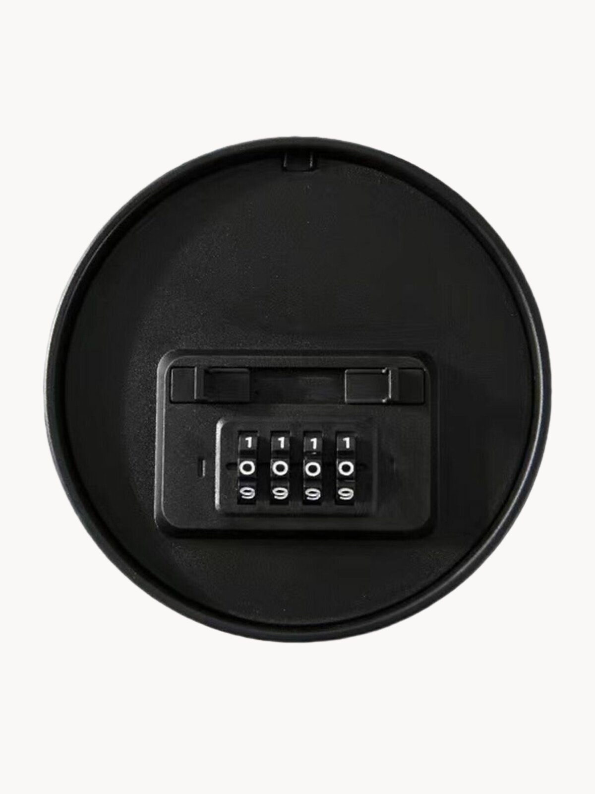 (1 штука) Пластиковая круглая коробка с паролем для хранения денег-черный