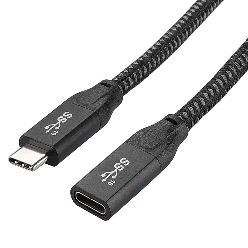 Кабель-расширение USB-C 3.1 Gen2 20Gbps PD100W Quick Charge 4K для Thunderbolt3 внешних жестких дисков, черный, 0.6м