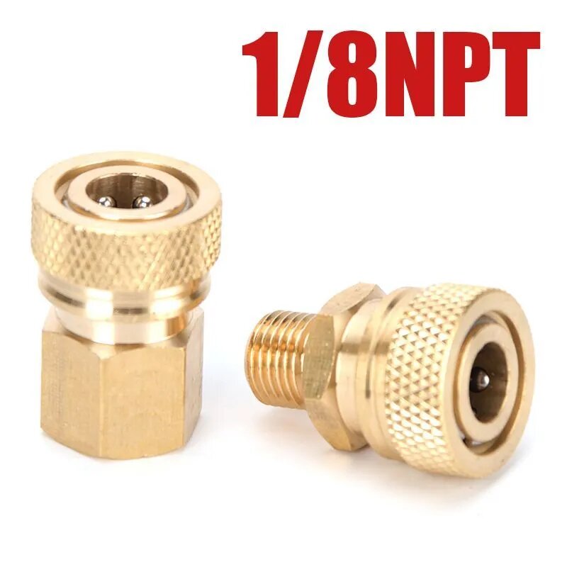 2 шт. / комплект Соединители с резьбой 1/8BSPP, 1/8NPT, M10x1, головка для заправки 8 мм, быстроразъемные соединители, медные муфты для заправки воздуха, розетки, запчасти и аксессуары для насосов
