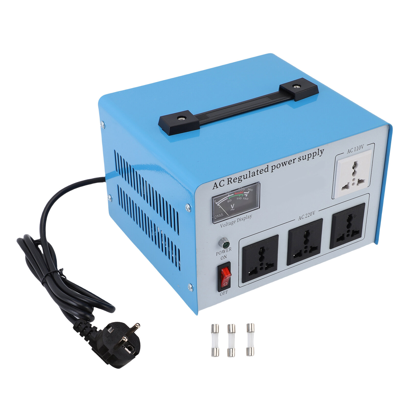 Регулируемый блок питания переменного тока 1500 Вт, преобразователь напряжения, трансформатор, автоматический регулятор, однофазный стабилизатор SVR-1500VA 160-250V, вилка европейского стандарта.