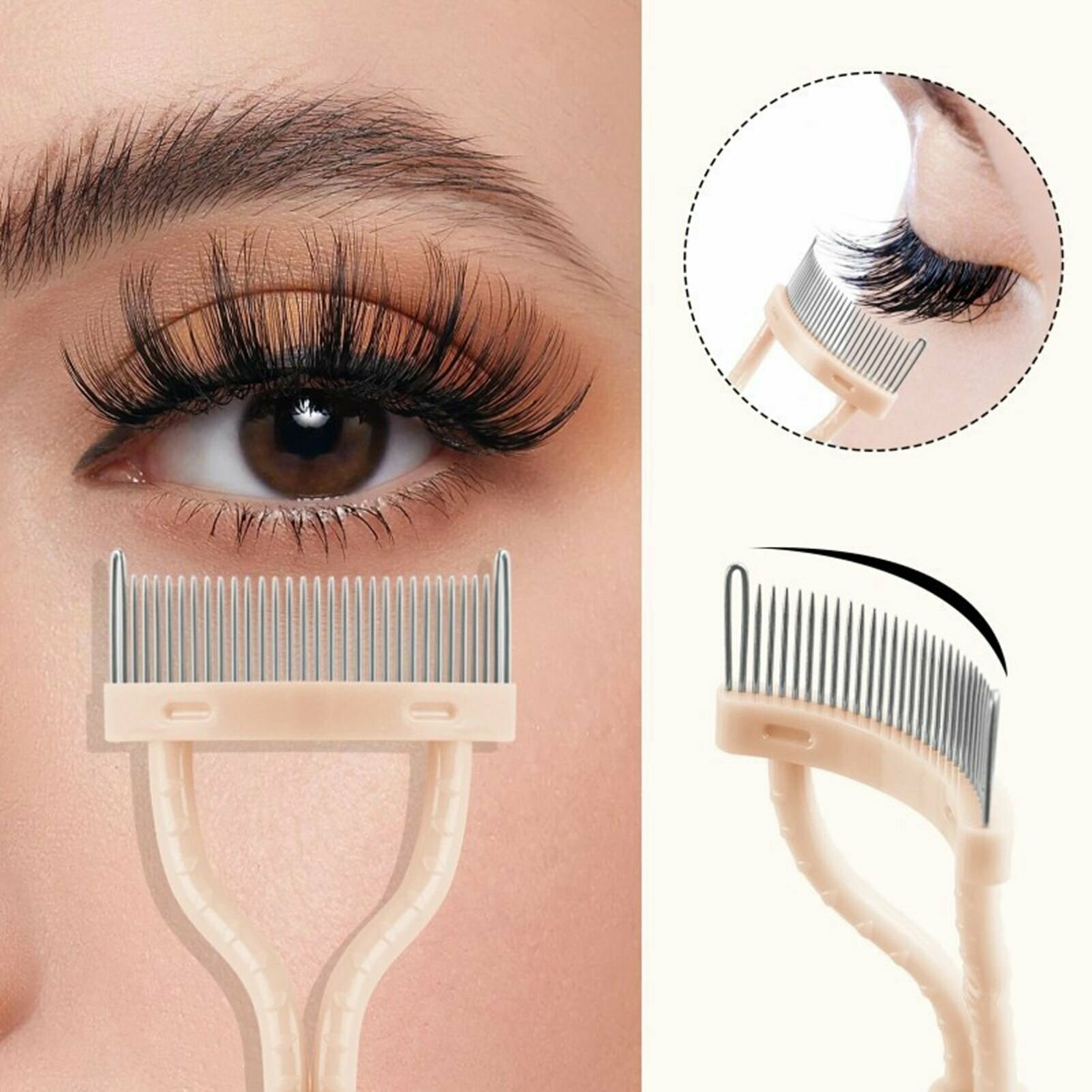 Расческа для ресниц с щеточкой для бровей