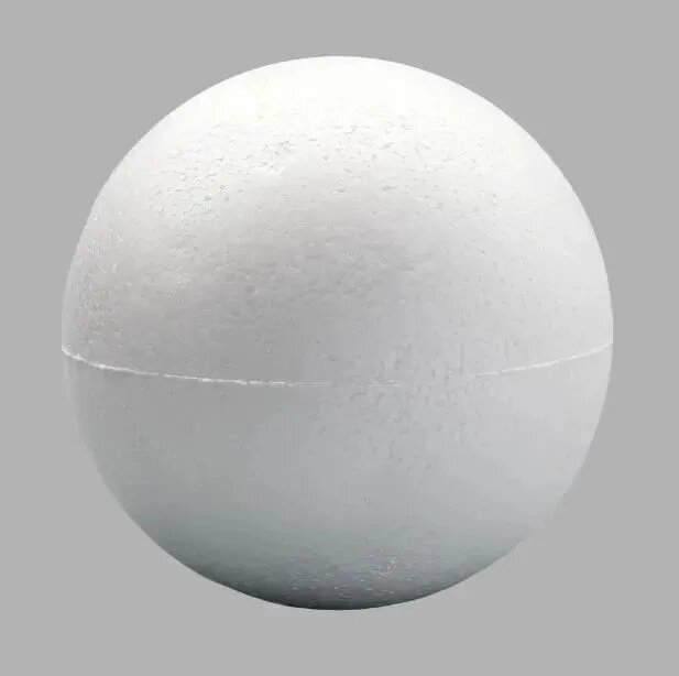 Пенопластовый шар диаметром 15 см для декорирования с ровной структурой под покраску и отделку