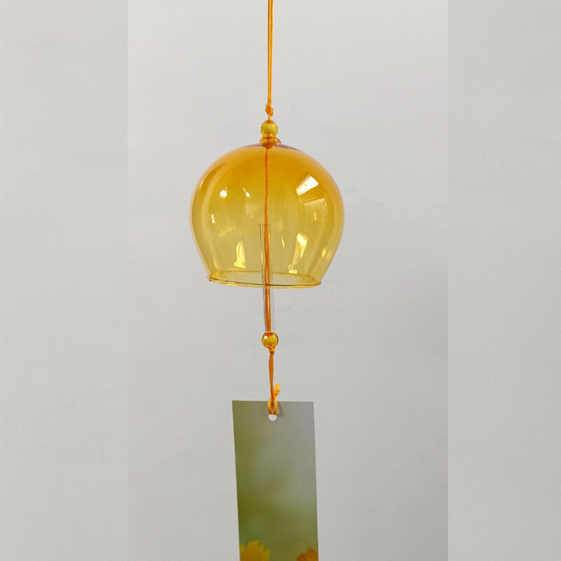 Японский чудесный стеклянный ветряной колокольчик, уличный стеклянный ветряной колокольчик, японский стиль, подвесное украшение, оптовая продажа, для активности в живописных районах, свежий подвесной орнамент