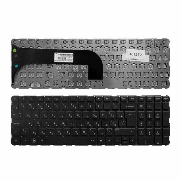 Клавиатура для ноутбука HP Pavilion M6-1000, M6-1000sr, M6-1030er, M6-1030sr, Envy M6-1000, M6-1100er Г-образный Enter. Черная, без рамки.