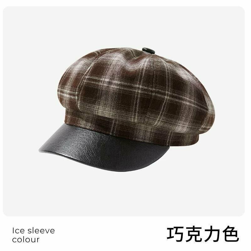 Восьмиугольная шляпа, летний берет-утка, тонкий женский берет с большим обхватом головы, новая передняя шляпа 2024 года