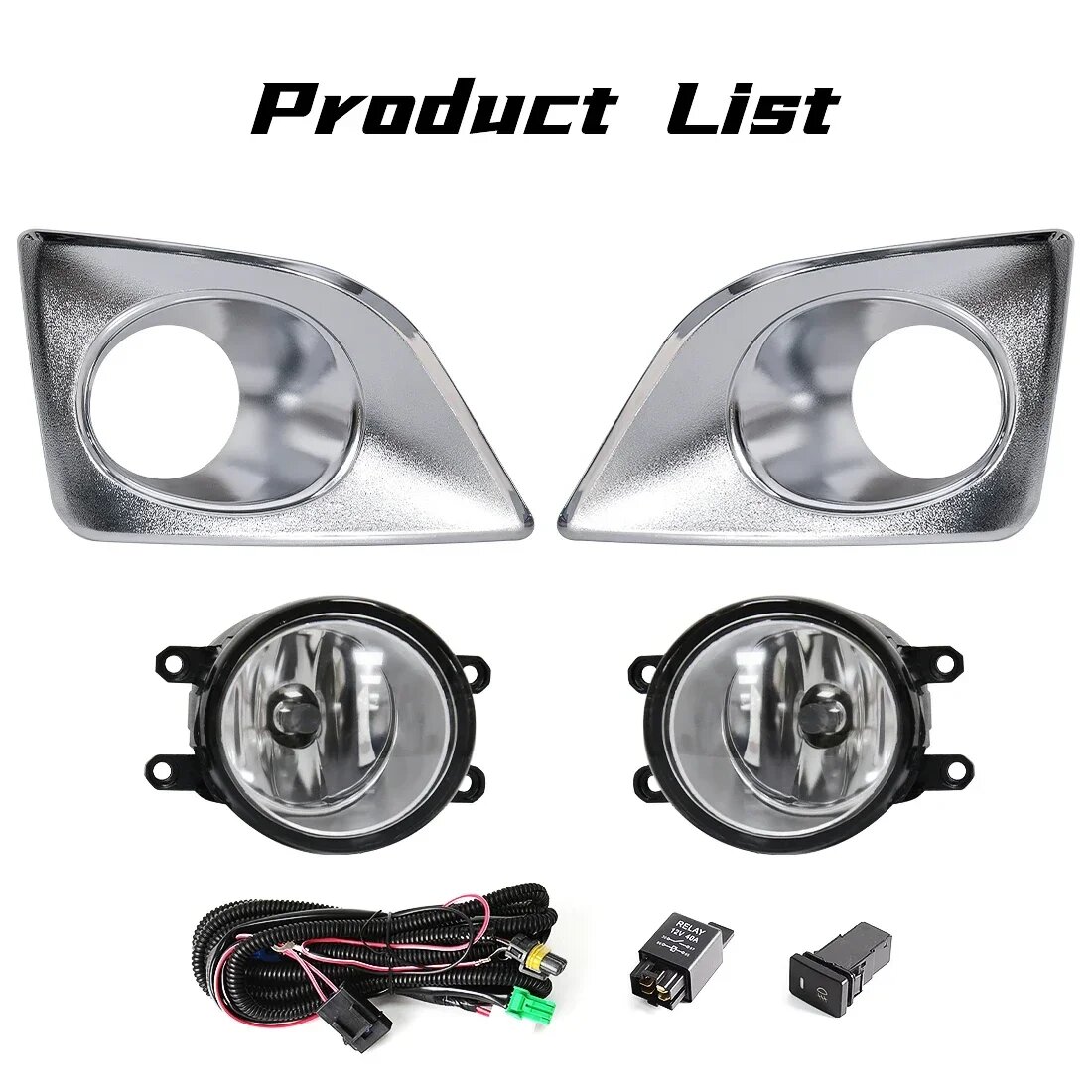 Toyota Premio 2010-2017 Передний Бампер Противотуманные Фары В Сборе Галогенные DRL Дневные Ходовые Огни Черный ABS Светодиод.