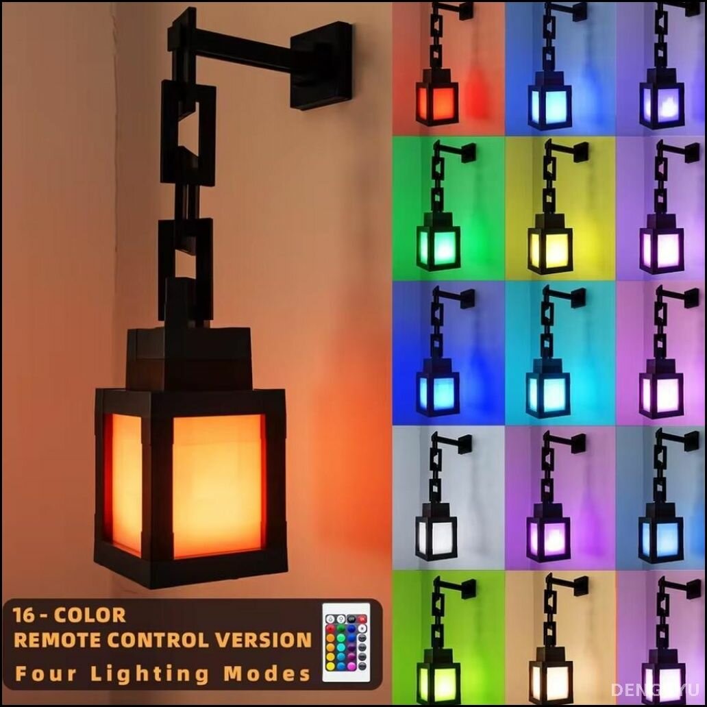 Эксклюзивная игровая лампа Minecraft Мой Мир в виде факела с подзарядкой, создающая атмосферу для детской спальни