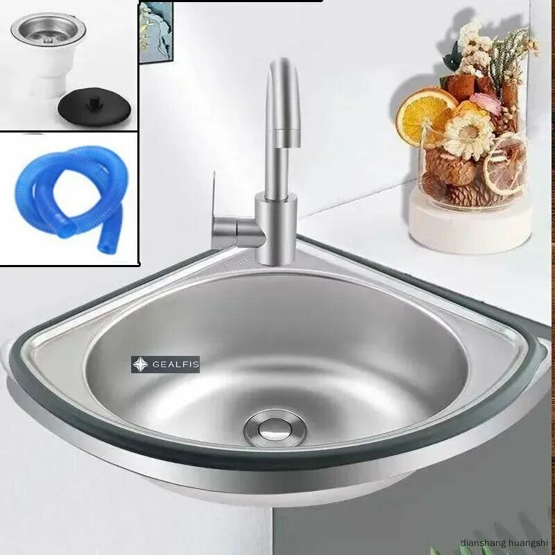 Кухня и ванная комната из нержавеющей стали раковина угловая