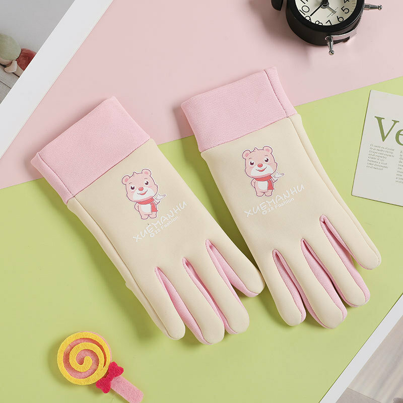 2026 Новейшие детские перчатки с мультяшным дизайном, светящиеся, для активного отдыха на улице, теплые зимние перчатки для игры в снег, ветроустойчивые, водонепроницаемые, перчатки для мальчиков и девочек начальной школы