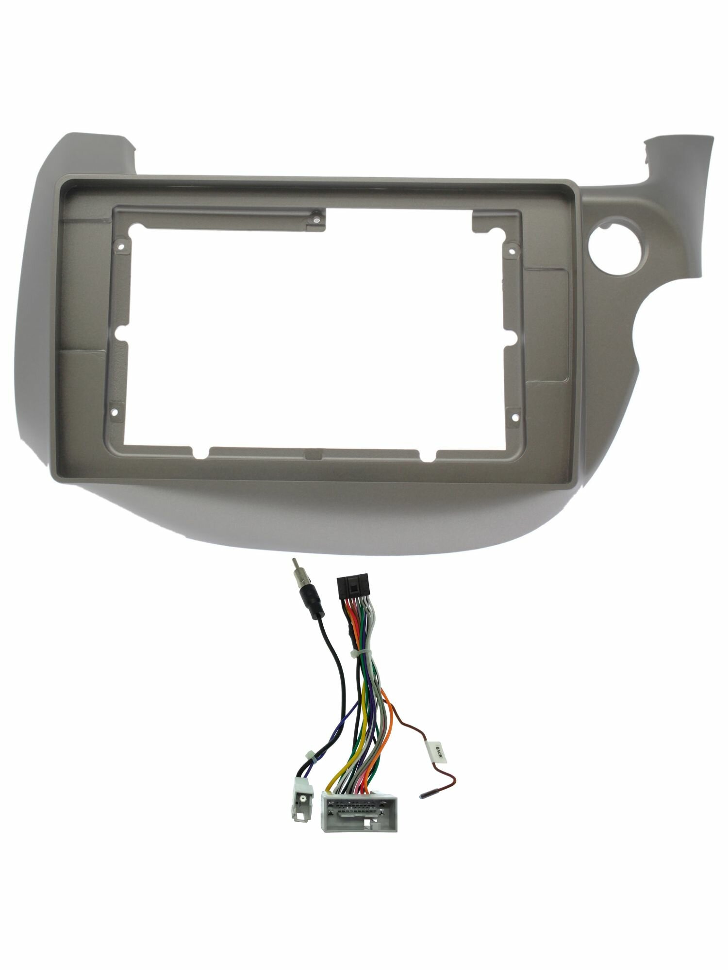 Рамка переходная Honda Fit, Jazz 2007 - 2013 (правый руль) +проводка для 10" магнитолы / Wide Media