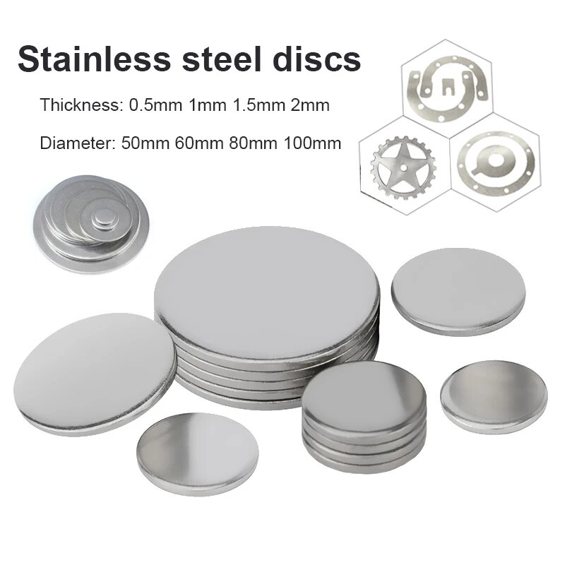 Диск стальной 50mm x 1mm, нержавейка 304