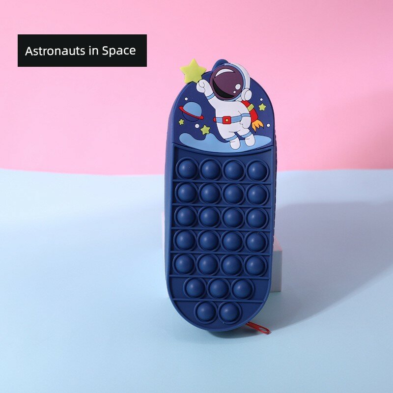 Детский пенал-антистресс с мультяшным дизайном, креативная игрушка-сжималка, многофункциональный пенал для снятия