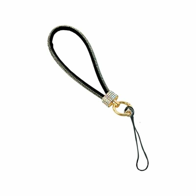 Брелок для телефона со стразами, Черный