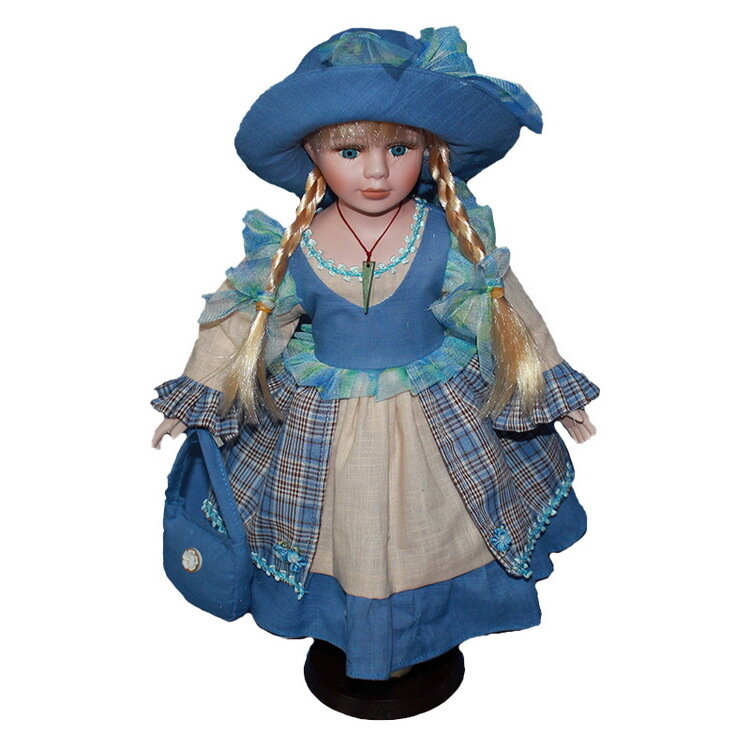 Классическая керамическая кукла рустик домашнее украшение подарок, 40 см керамическая фигурка для спальни или полки,