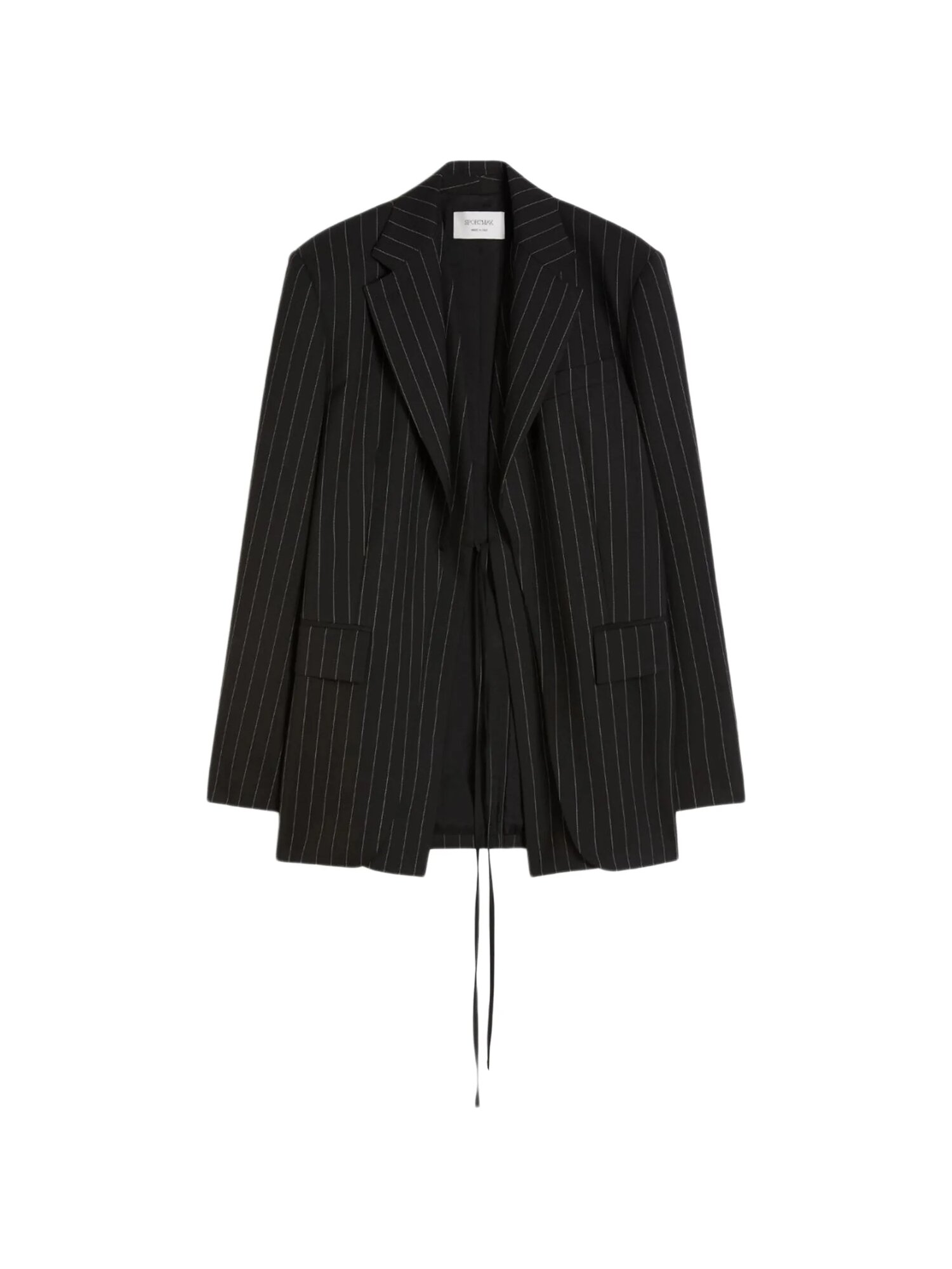 Пиджак Pinstripe tie-fastening blazer