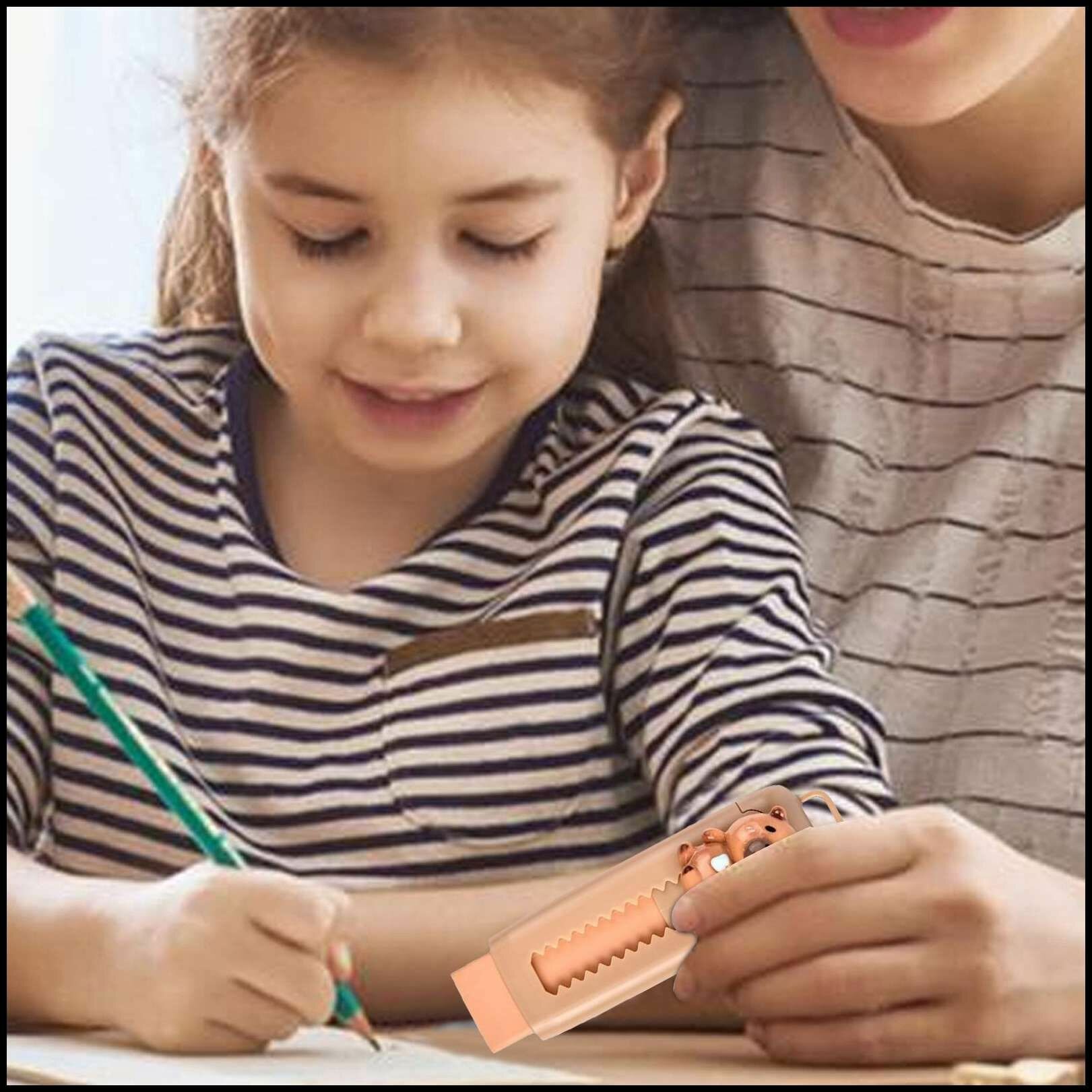 2025Выдвижные ластики для карандашей, Ластик карандашей капибара (случайный стиль)