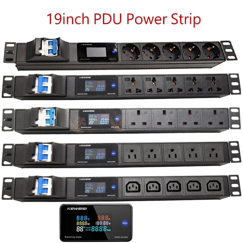 Распределитель питания 19" 16A 4000W, 4 розетки, Universal 16A-B
