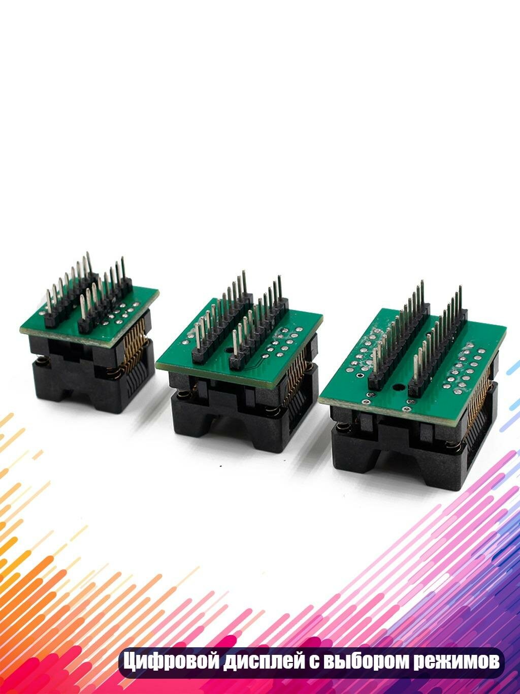 Тестер транзисторов и микросхем с ЖК-дисплеем, 3 тестовых гнезда