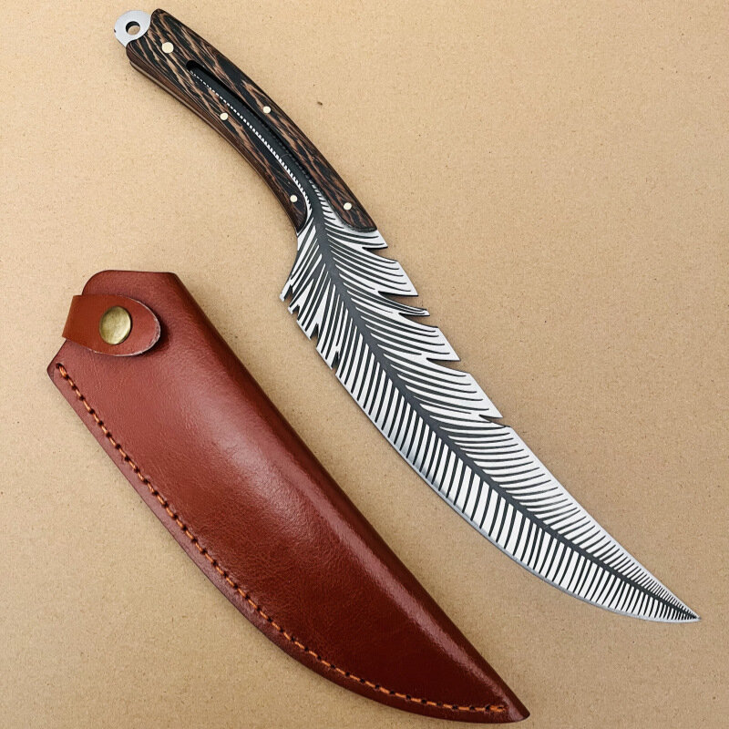 Кухонный нож Longquan Xiake Hall, классический перьевой шеф-нож, нож для обрезки с чехлом, популярный европейский стиль, многофункциональный нож