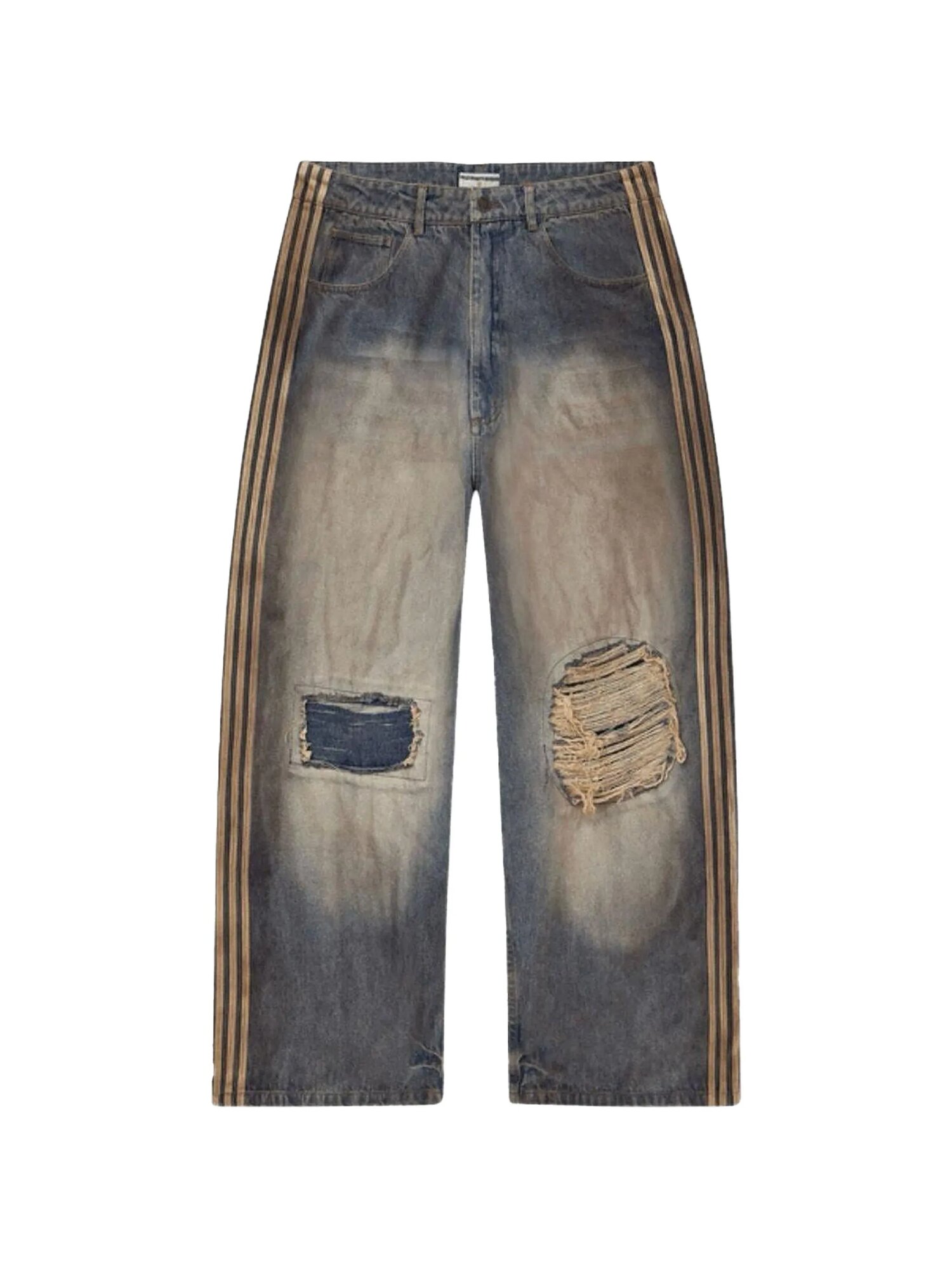 Джинсы Ripped side-stripe jeans 