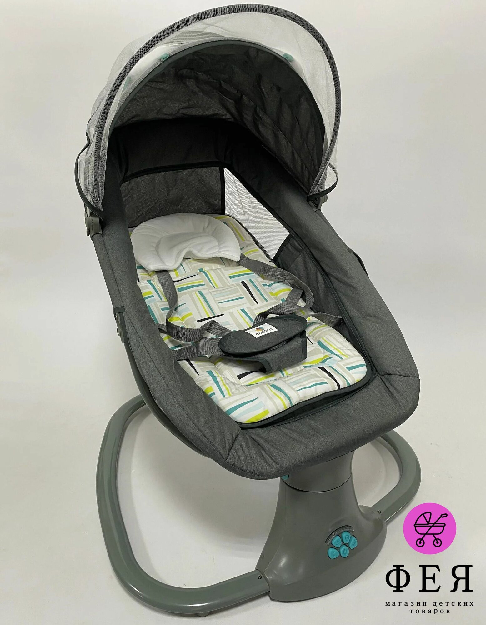 Электрокачели для новорожденного Luxmom 08105, автоматическое укачивание с музыкой