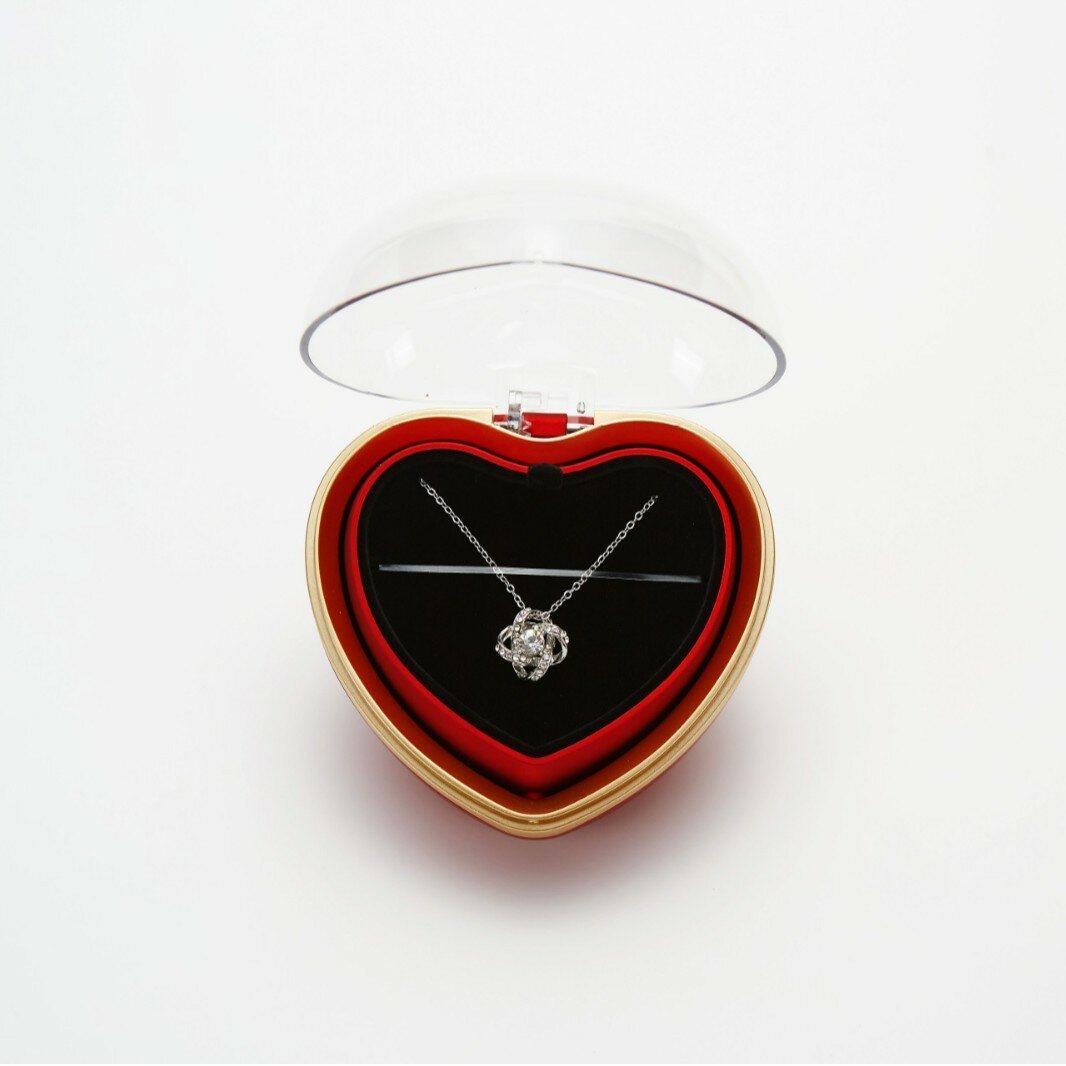 Кросс-бордерное новое ожерелье с розой, кольцо в форме сердца, ювелирная коробка на День святого Валентина, подарочная коробка для ювелирных изделий